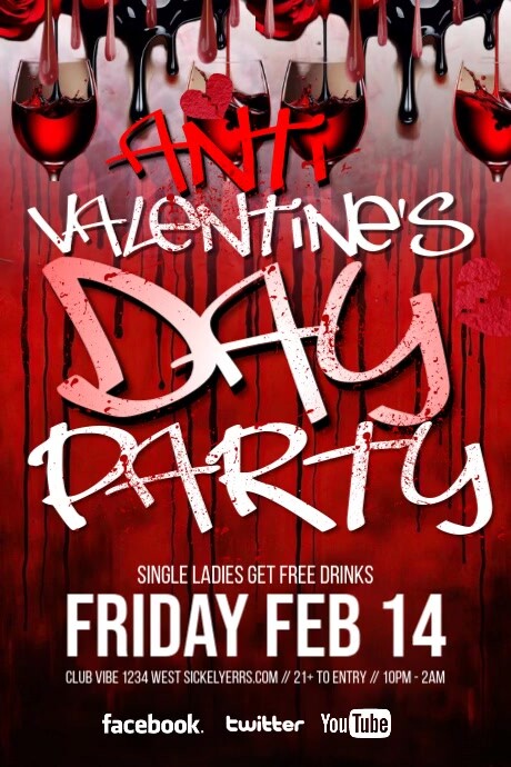 Copy of Anti Valentine's day party | PosterMyWall