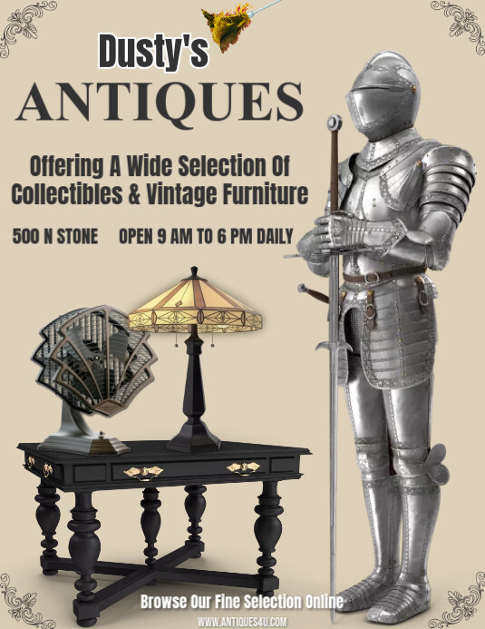Copy of ANTIQUES SHOP FLYER | PosterMyWall