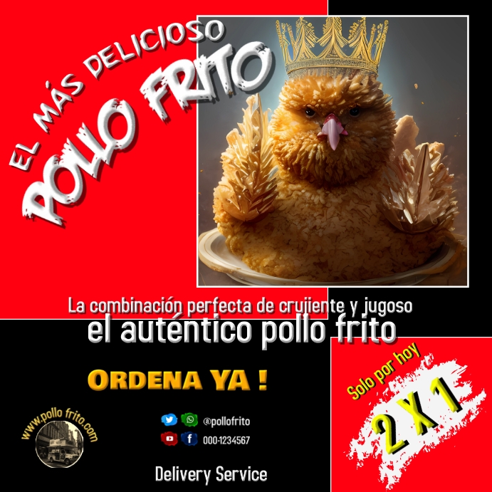 Anuncio Pollo Frito (2) Template | PosterMyWall