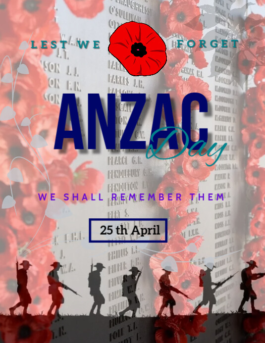Copy of anzac day, ANZAC DAY | PosterMyWall