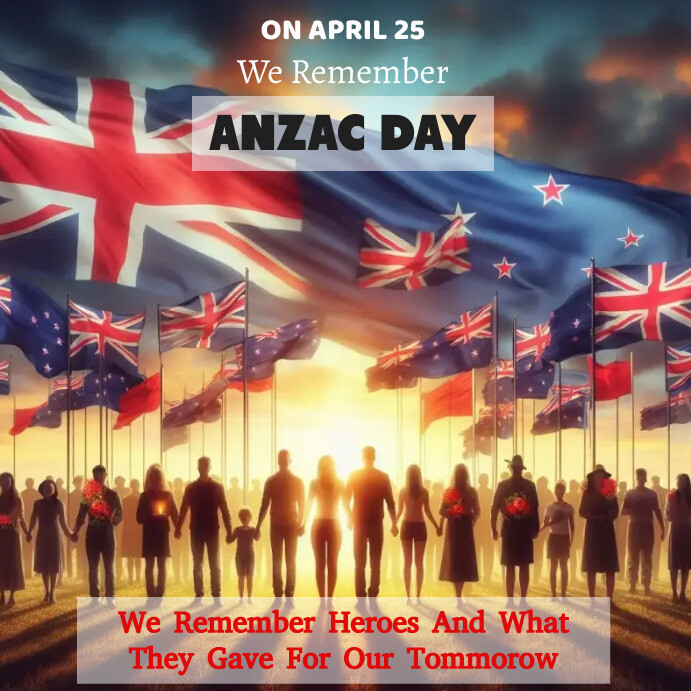 Plantilla de ANZAC day design template | PosterMyWall