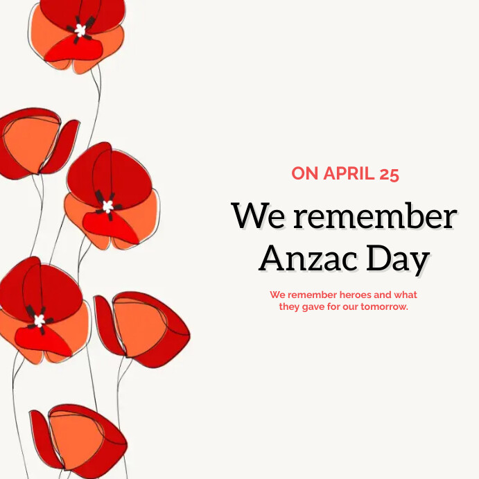 ANZAC DAY Template | PosterMyWall