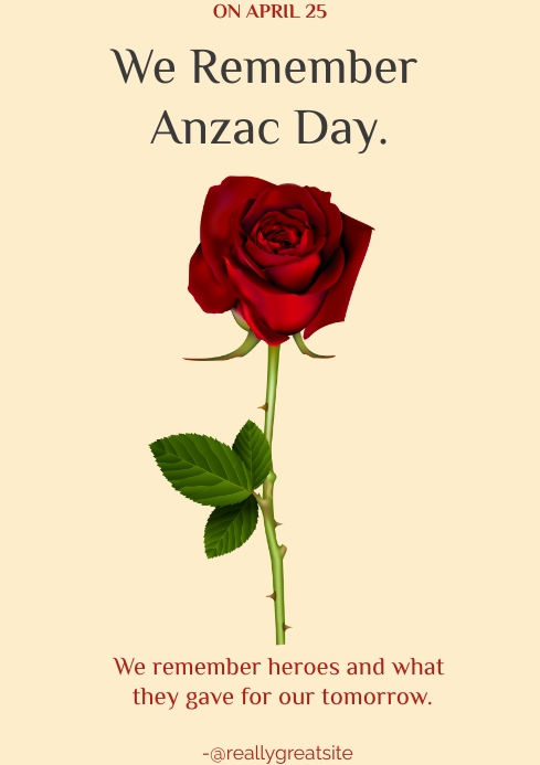 Anzac Day Template | PosterMyWall