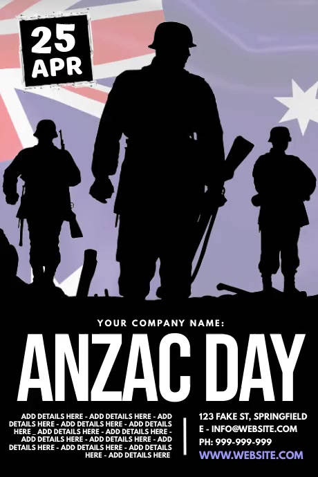 ANZAC Day Poster Template | PosterMyWall