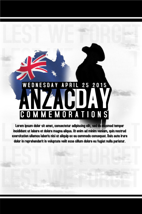 Anzac day Template | PosterMyWall