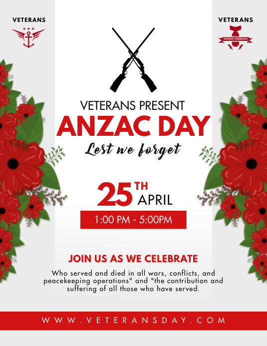 Anzac Day Remembrance Flyer Template | PosterMyWall