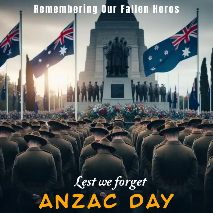 Anzac day remembrance template design | PosterMyWall