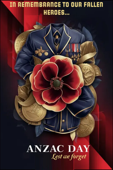 Anzac day template | PosterMyWall