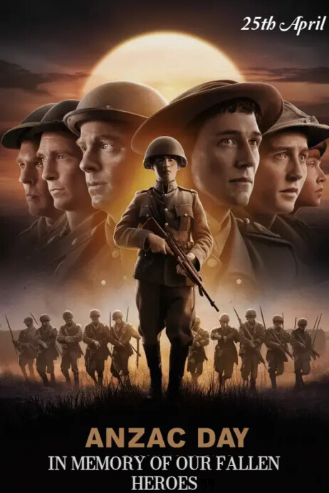 Anzac day template poster | PosterMyWall