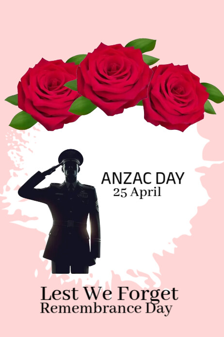 Copy of Anzac Remembrance Day template,Flyer/poster t | PosterMyWall