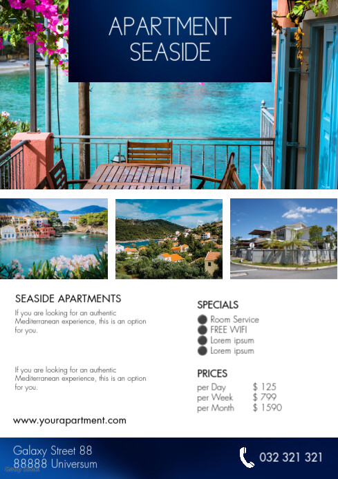 Apartment Flyer Hotel Room Services Holiday | PosterMyWall