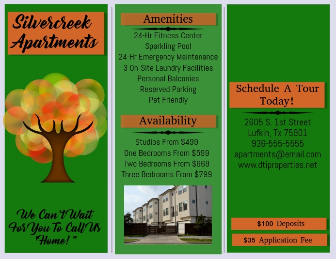 Apartment Trifold Brochure Template | PosterMyWall