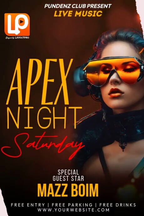 Plantilla de Apex Night Party | PosterMyWall