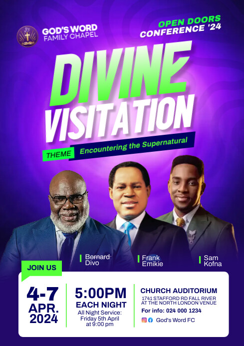 apostolic invasion church flyer (1) Template | PosterMyWall