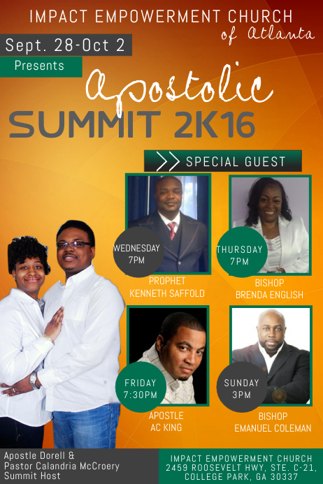 Apostolic Summit Template | PosterMyWall
