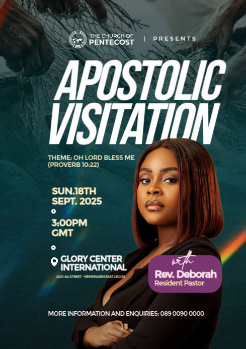 Apostolic Visitation Church Design Template | PosterMyWall