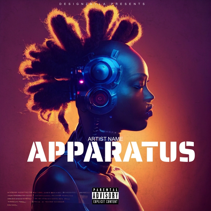 Apparatus - cyborg robot woman album cover ar Template | PosterMyWall