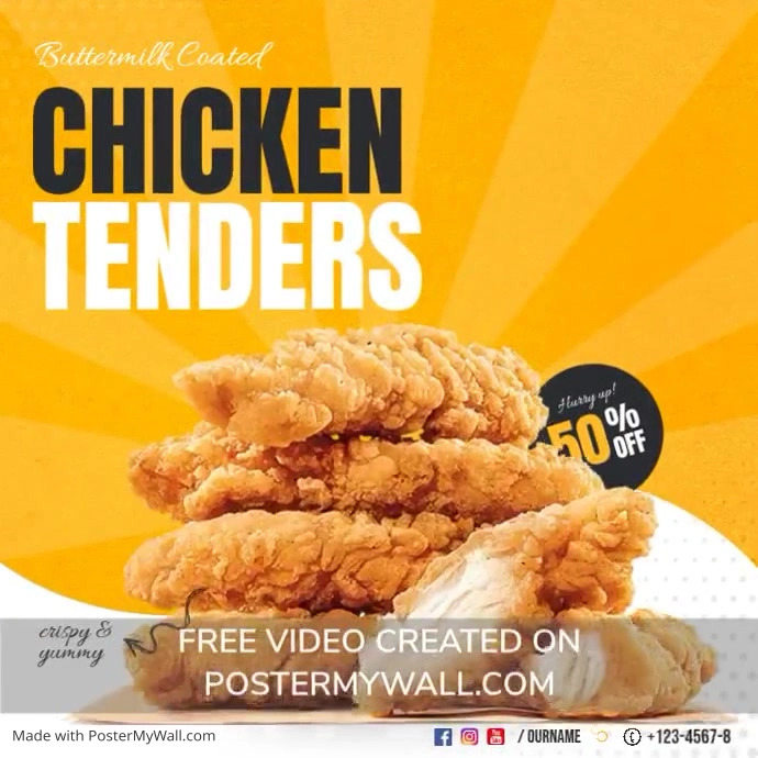 Appetizer Chicken Tenders Discount Deal Template | PosterMyWall