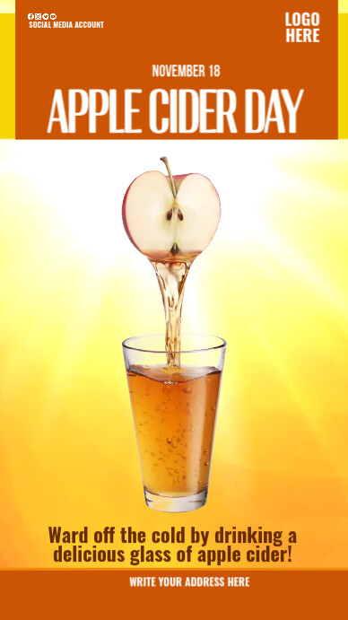 Plantilla de apple cider day ad | PosterMyWall