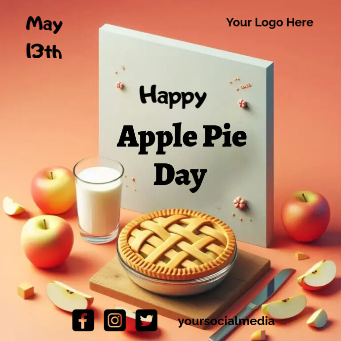 Plantilla de Apple Pie Day Poster | PosterMyWall