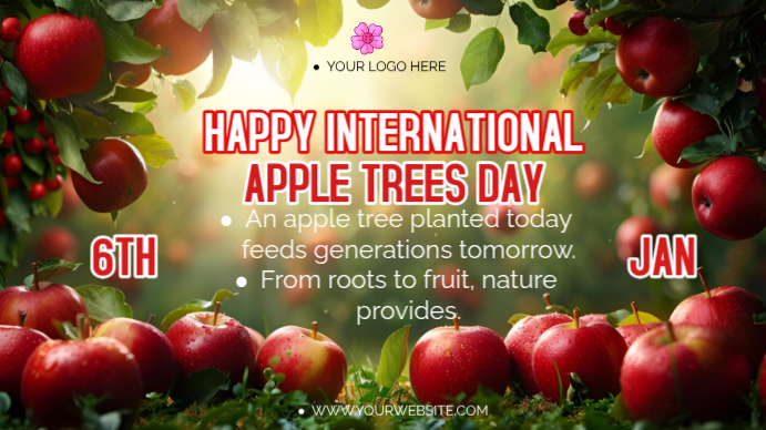 Apple Tree Day Celebration Poster Design” Template | PosterMyWall
