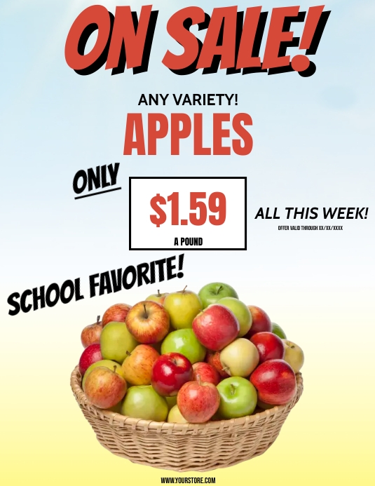 APPLES SALE Template | PosterMyWall