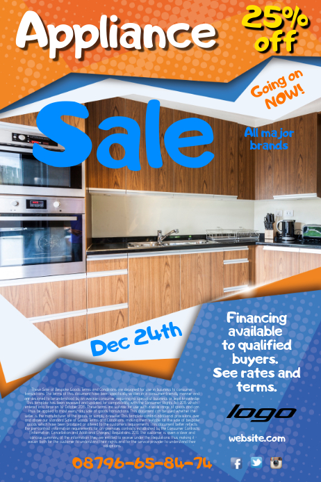 Appliance Sale Poster Template | PosterMyWall