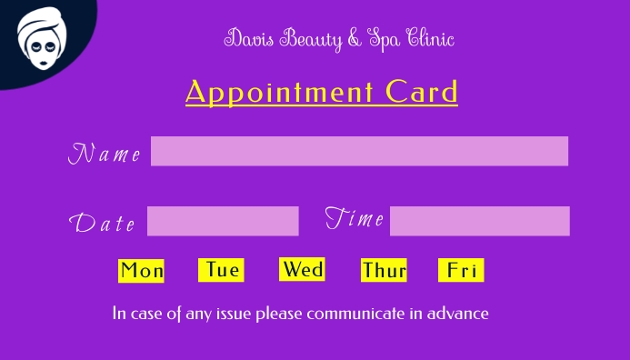 Appointment Card template flyer | PosterMyWall