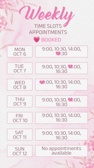 Appointments Available This Week Template | PosterMyWall