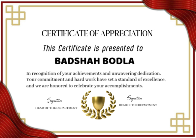 Appreciation certificate Template | PosterMyWall