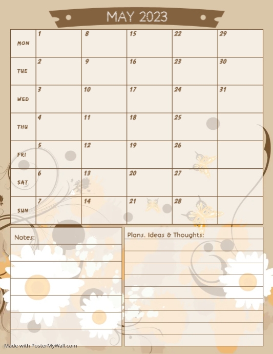 April 2023 Planner & Calendar Journal Template | PosterMyWall