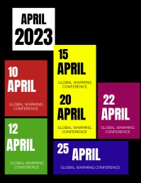 APRIL 2023 SCHEDULE TEMPLATE | PosterMyWall