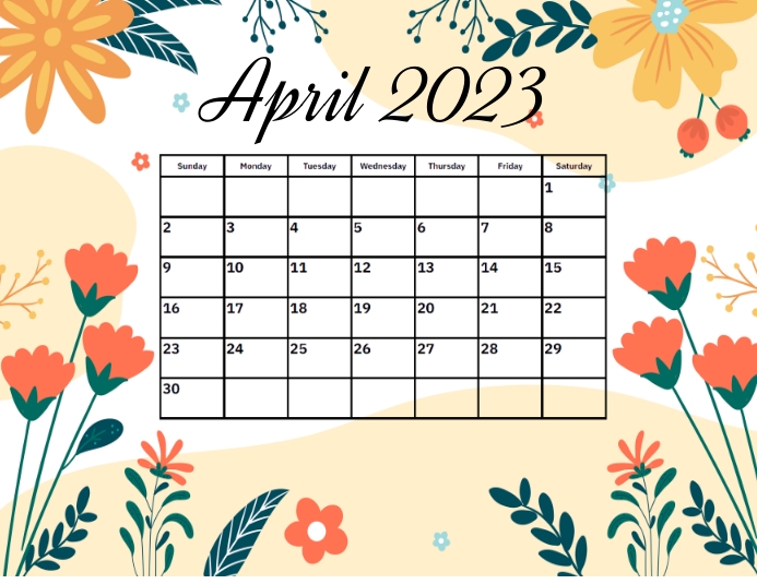 april 2023 watercolor flower (3) Template | PosterMyWall