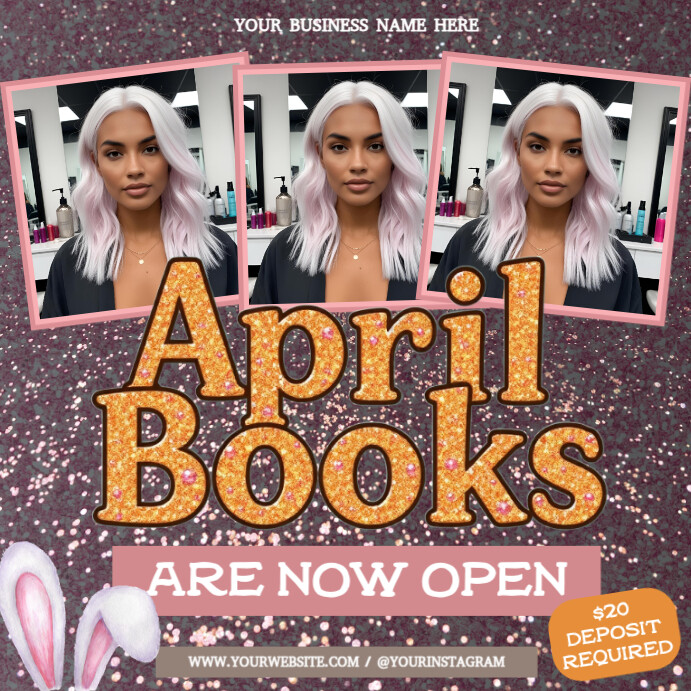 Copy of April Booking Flyer, Spring Booking Flyer, Easter Flyer ...
