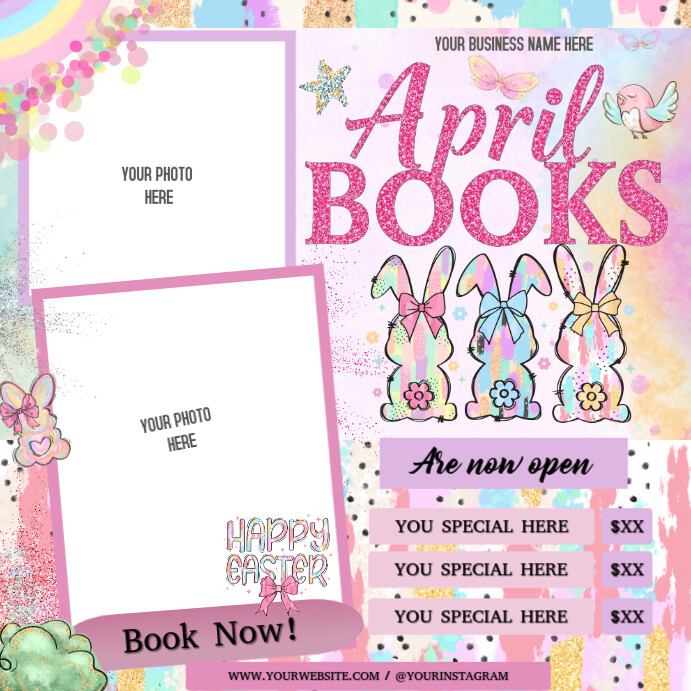 Plantilla de APRIL Booking Flyer | PosterMyWall