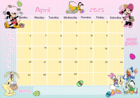 April Happy Easter 2025 Calendar Template | PosterMyWall