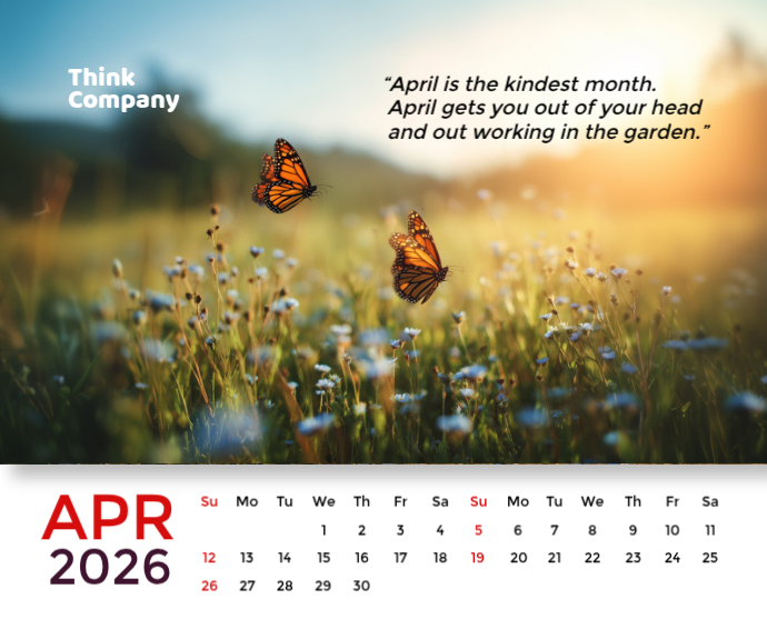 April Calendar 2026 Printable Template | PosterMyWall