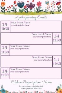 April Calendar by Paula Template | PosterMyWall