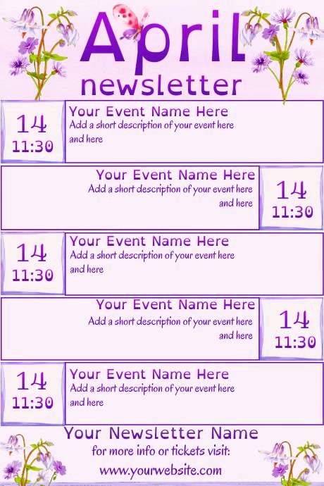 Copy of April Calendar by Paula | PosterMyWall