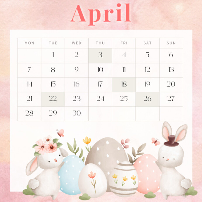 Copy of April Calendar | PosterMyWall