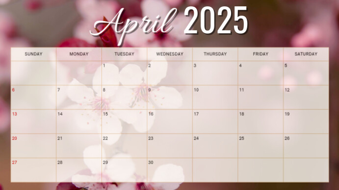 April calendar Template | PosterMyWall