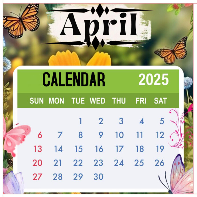 Copy of April calendar | PosterMyWall