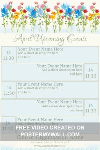 April Calendar Template | PosterMyWall