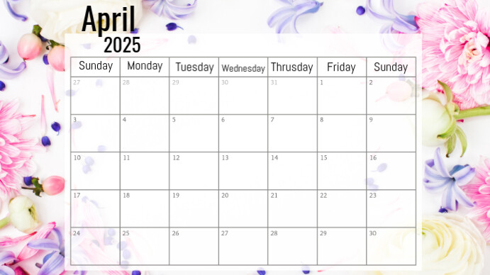 April calendar Template | PosterMyWall