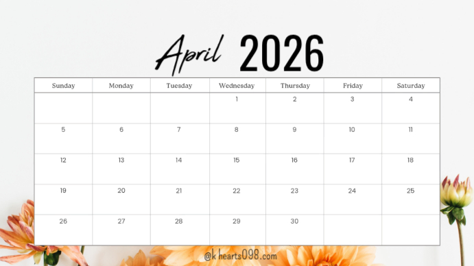 April calendar Template | PosterMyWall