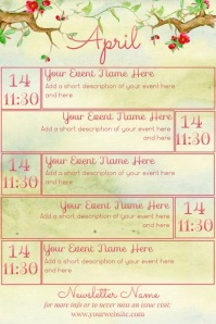 April Calendar by Paula Template | PosterMyWall