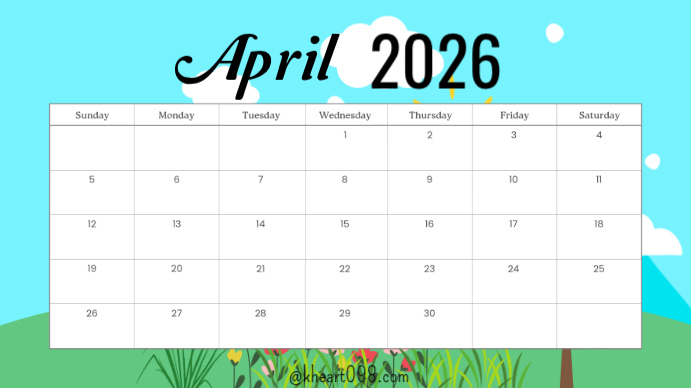 April calendar Template | PosterMyWall