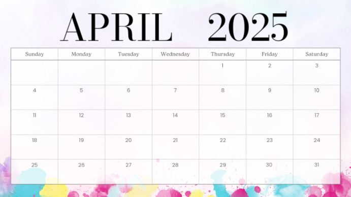 April calendar Template | PosterMyWall