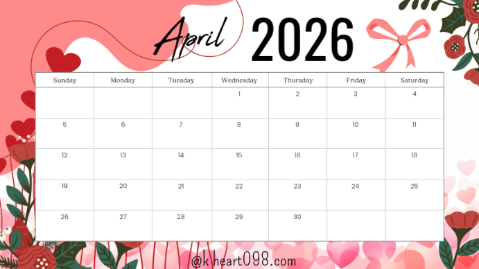 April calendar Template | PosterMyWall