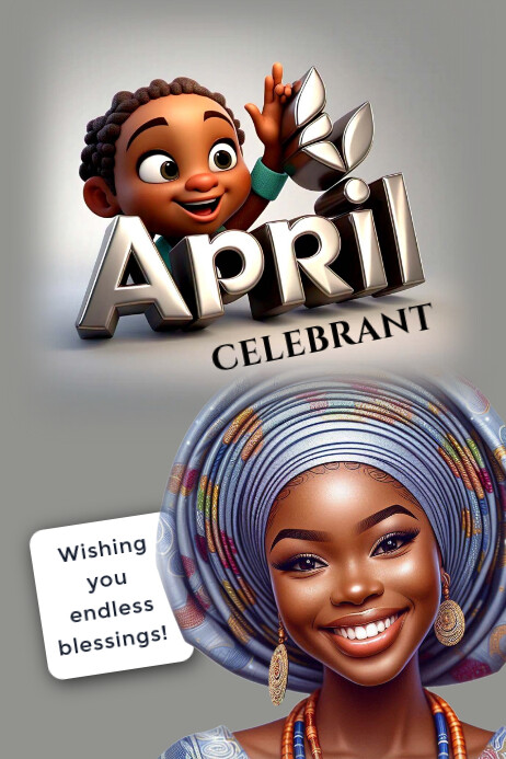 April celebrant Template | PosterMyWall